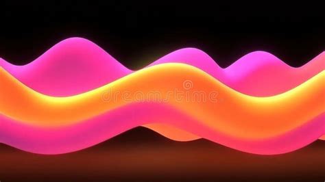 Abstract Waves In Vibrant Colors Creating A Dynamic Visual Effect Stock Illustration