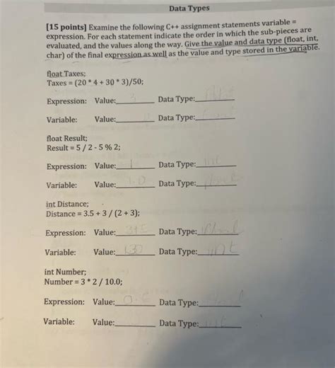 solved [15 points] examine the following c assignment