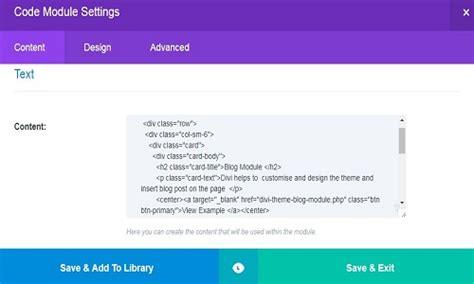 Divi Theme Code Module Wordpress Divi Builder Documentation