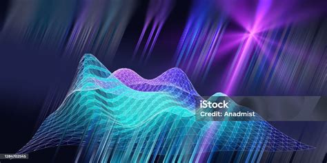 Big Data Abstract Background With Wireframe Analytical Algorithm