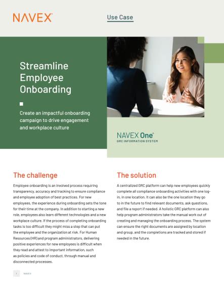 Streamline Employee Onboarding NAVEX
