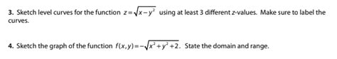 solved 3 sketch level curves for the function z 2x y using