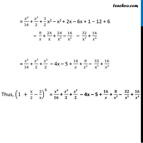 Misc 5 Expand Using Binomial Theorem 1 X2 2x4 Miscellaneou