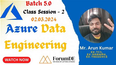 Azure Data Engineering Online Course Batch 50 Second Class Session Azuredataengineer Youtube