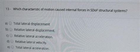 Solved 14 Which Earthquake Response Spectrum Is Used In