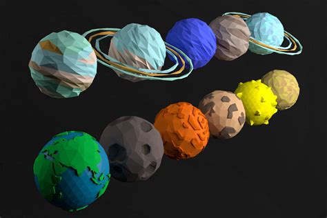3d Model Planet Set Cgtrader
