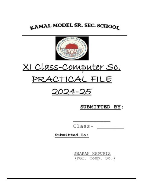 Computer Science Practical File Pdf