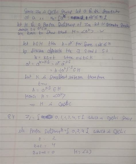 can anyone prove that every proper subgroup of z n is cyclic