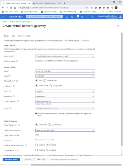 how do we create a failover group in azure managed instance