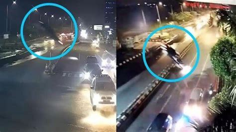 VIDEO: Rekaman CCTV Detik-detik Mobil BMW Terjun Bebas dari Ujung Tol ...