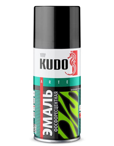 Аэрозольная краска KUDO "Фосфоресцентная в баллончике" Светящаяся ...
