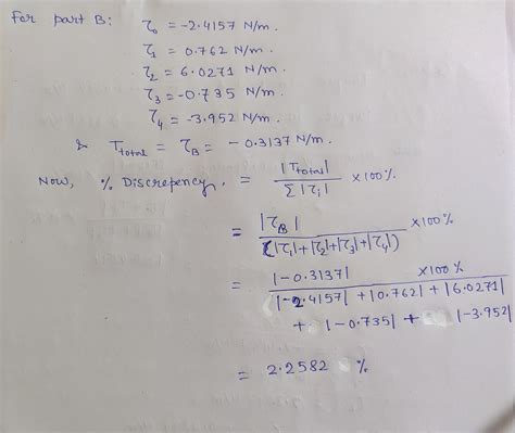 Solved Torques On Part A Using The Formula Torque Course Hero