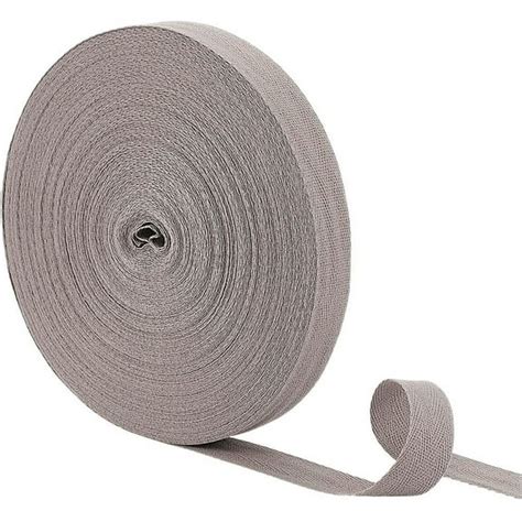 Audeals 1 Inch Cotton Twill Tape Ribbon 55 Yard Soft Natural Webbing