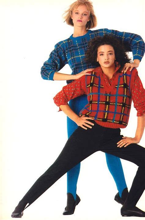 Stirrup Pants And Sweaters 80s 80s Prep 1980s American Fashion