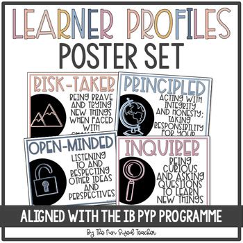 IB PYP Learner Profile Attributes Posters By The Fun Sized Teacher