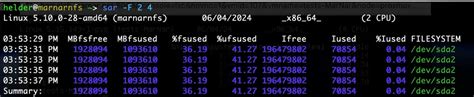 using sar command in linux to get system resource stats