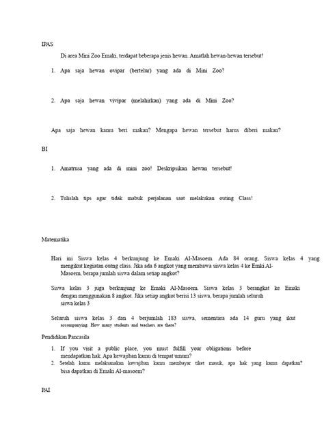 Lkpd Kelas Outing Pdf