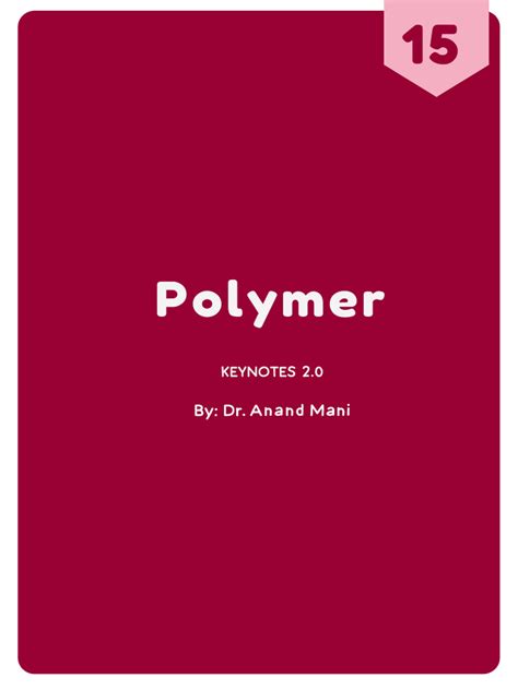 Polymer Pdf Products Of Chemical Industry Materials