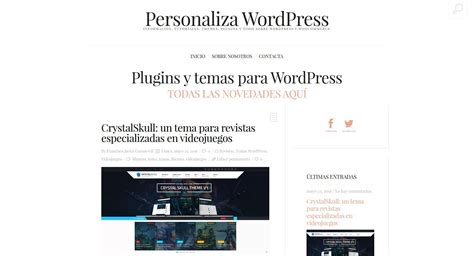 Personaliza Wordpress Nuestro Nuevo Proyecto Para Recomendar Temas Y