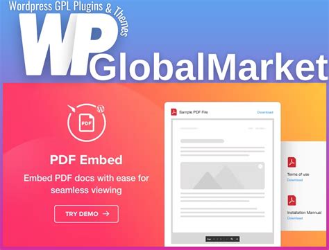 Pdf Embed Wordpress Pdf Viewer Plugin Wordpress Gpl Plugin And