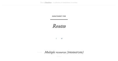 Routes Cheatsheet