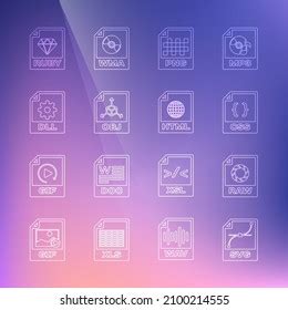 Set Line Svg File Document Raw Stock Vector Royalty Free Shutterstock