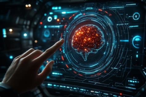 Advanced Digital Interface With A Human Brain Visual Symbolizing Cognitive Enhancement Neural