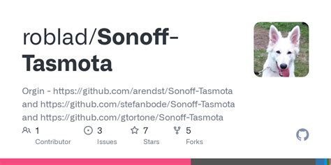 github roblad sonoff tasmota orgin arendst