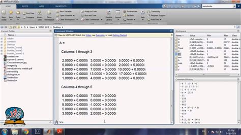 Matlab Session 2 Part 2 Matrix Manipulation And Apps Youtube