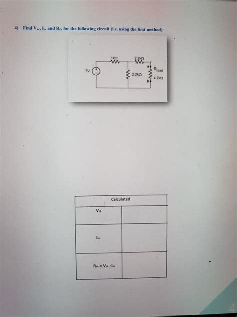Solved EXPERIMENT Thevenin Equivalent Circuits OBJECTIVE Chegg Com