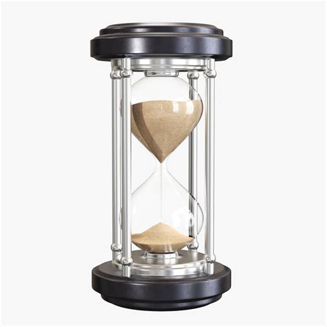 Dual Sand Hourglass Timer With Metallic Frame 3d Model Download