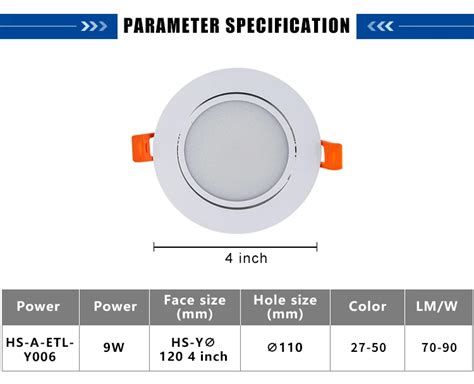 Housing Dimmable Round Recessed Conceal Panel Light Led Cob Downlight