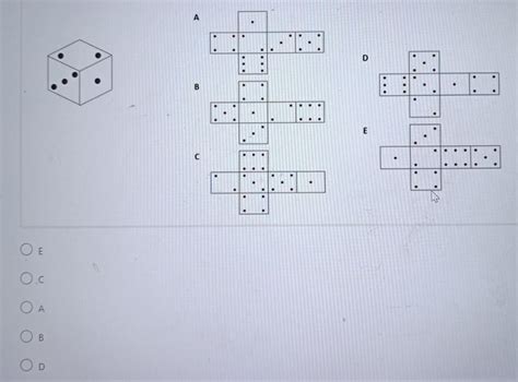 solved the picture shows a six sided dice the numbers of