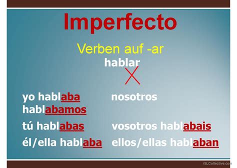 El Pretérito Imperfecto Presentació… Español Ele Powerpoints