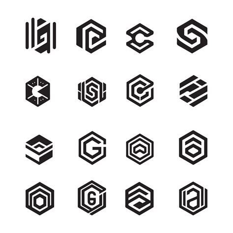 Abstract Geometric Symbols In Monochrome 36436528 Vector Art At Vecteezy