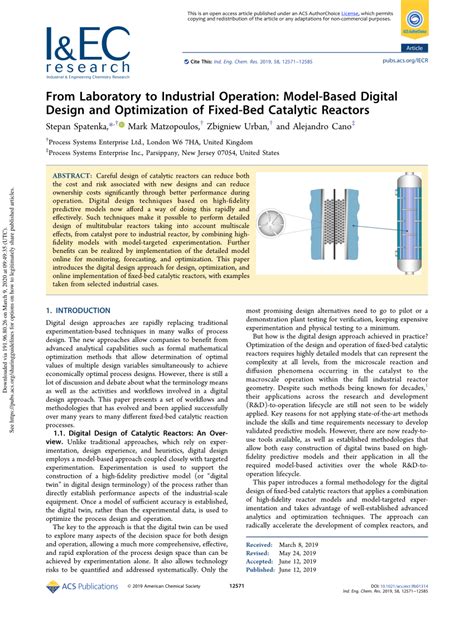 Pdf From Laboratory To Industrial Operation Model Based Digital