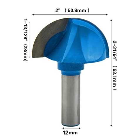 Jual Wood Tool Round Nose Cove Core Router Bit Shank 12 Inch Mata