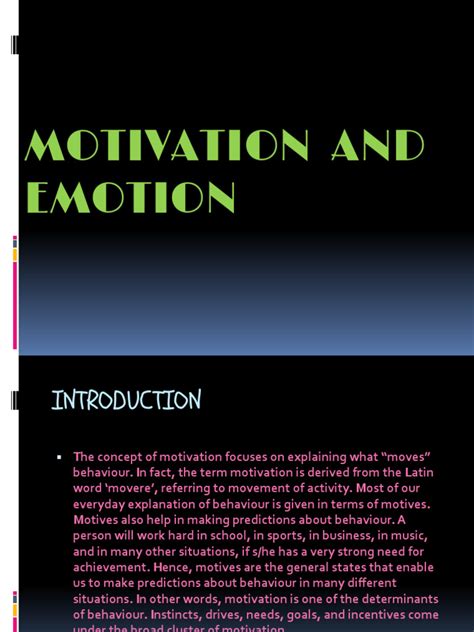 Xi Ch 9 Ppt Pptx Psychology Pdf Emotions Motivational
