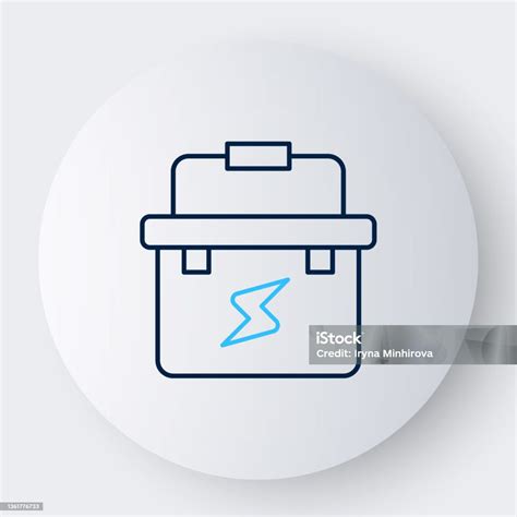 흰색 배경에 격리 된 라인 도구 상자 전기 아이콘 다채로운 개요 개념 벡터 건설 산업에 대한 스톡 벡터 아트 및 기타 이미지