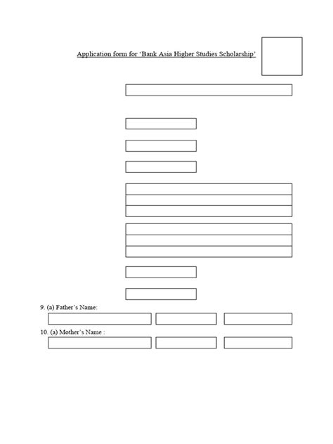 Form Scholarship Application Pdf