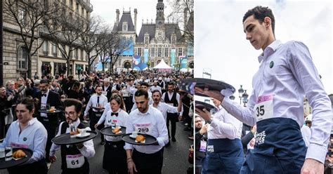 Hundreds Of Waiters Race Through The Streets In Bizarre Tradition