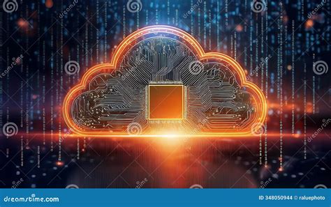 Dark Microcircuit Chip Structure Cyberspace Connection Engineering Poster Background Template