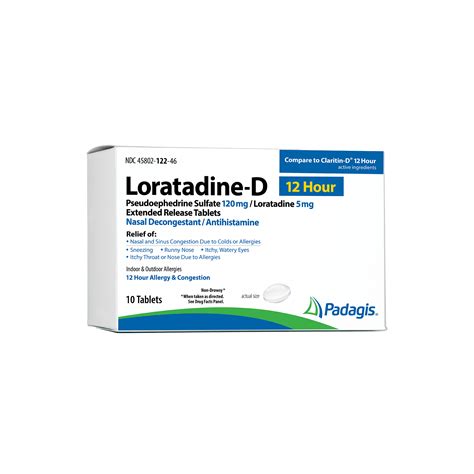 Loratadine D 12 Hour Pseudoephedrine Sulfate 120 Mg Loratadine 5 Mg Extended Release Tablets