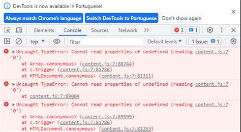 Dúvida Devtools Apresenta Erro Ao Clicar Nos Botões Javascript Para
