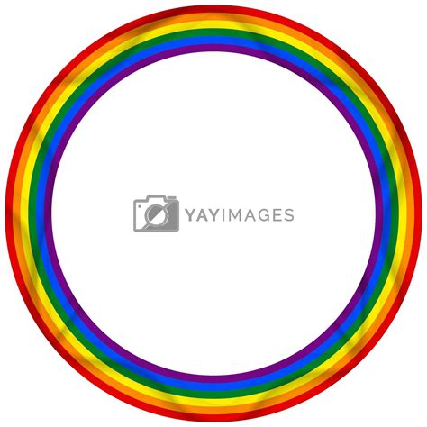 Flag Lgbt Icon Round Frame Template Design Vector Illustration Love Wins Lgbt Logo Symbol