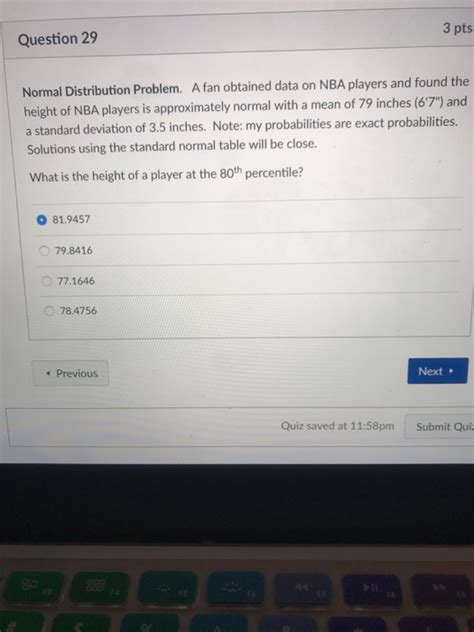 Solved Question 26 3 Pts Normal Distribution Problem A Fan