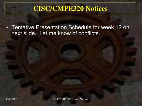 CISC CMPE320 Prof McLeod Ppt Download