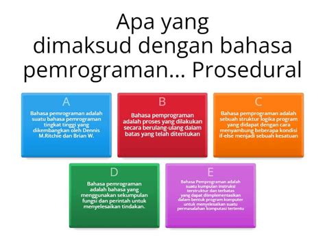 Bahasa Pemrograman Prosedural Quiz