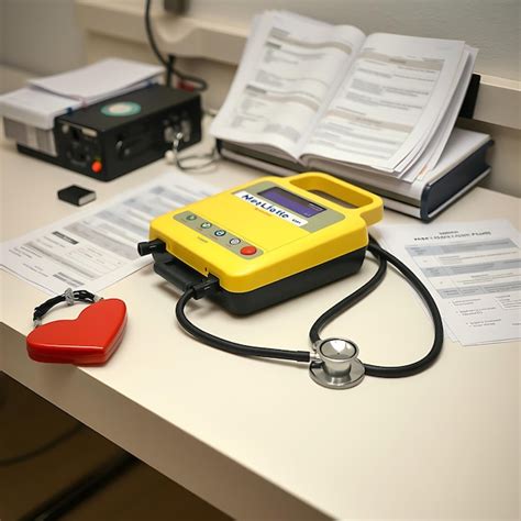 Portable Defibrillator With Patient Charts And Stethoscope Premium Ai