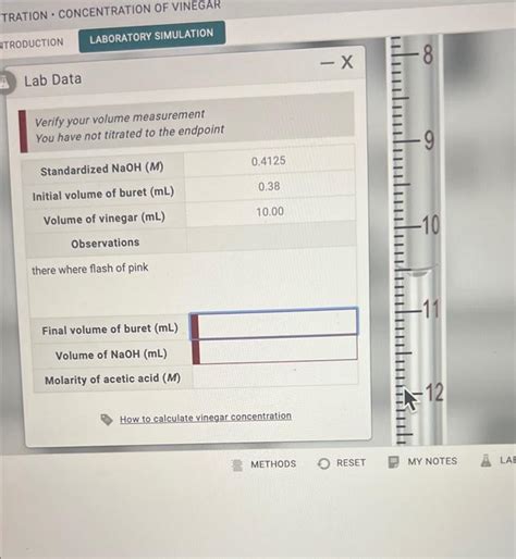 Solved Tration Concentration Of Vinegar Itroduction